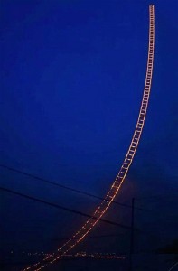Cai Guo-Qiang’s Dazzling 1,650ft “Sky Ladder” Made of Fireworks Climbs ...