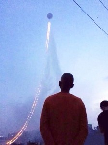 Cai Guo-Qiang’s Dazzling 1,650ft “Sky Ladder” Made of Fireworks Climbs ...