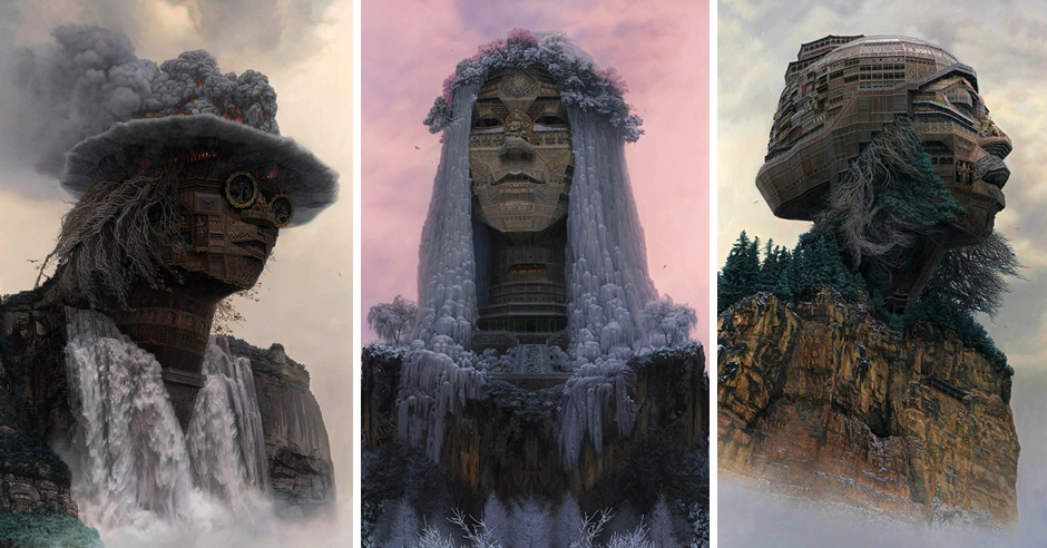 Incredible Temple-like Portraits of Chinese Rock Musicians by Artist DU ...