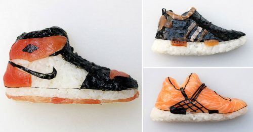 “Shoe-shi” Edible Sushi Sneakers by Artist Yujia Hu – BOOOOOOOM ...