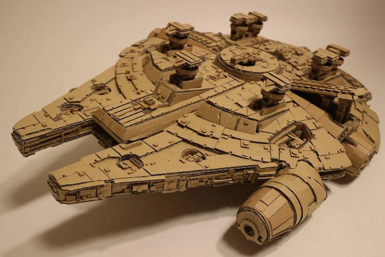 Incredibly Detailed Sculptures Made From Old Amazon Boxes – BOOOOOOOM ...