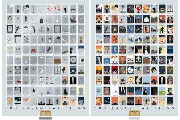 “100 Essential Films Scratch-Off Poster” by Pop Chart Lab – BOOOOOOOM ...