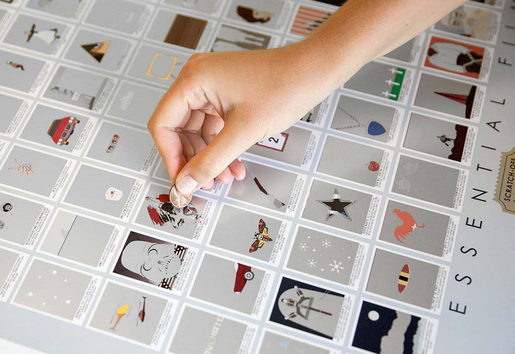  100 Essential Films Scratch Off Poster By Pop Chart Lab BOOOOOOOM