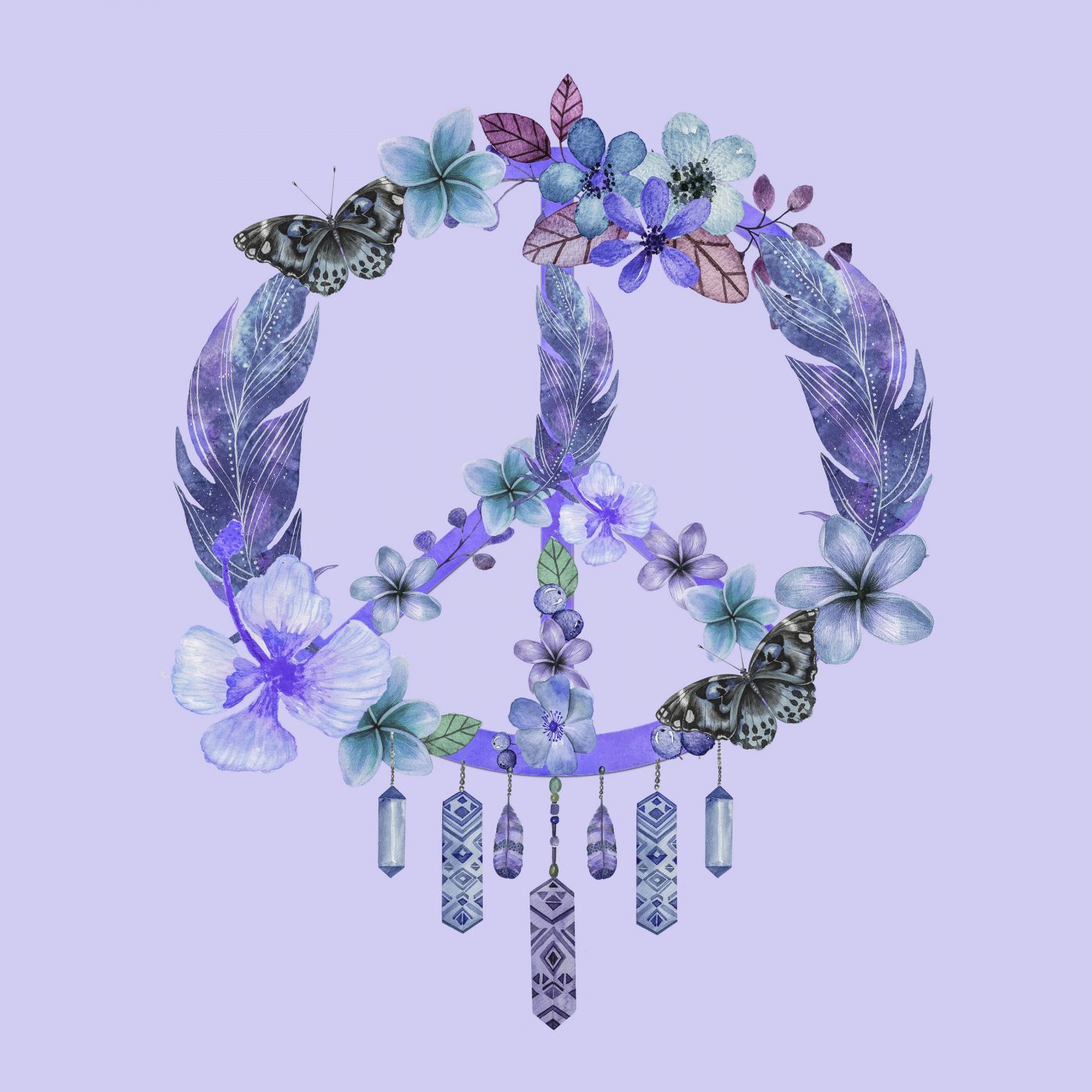 Purple Peace Symbol