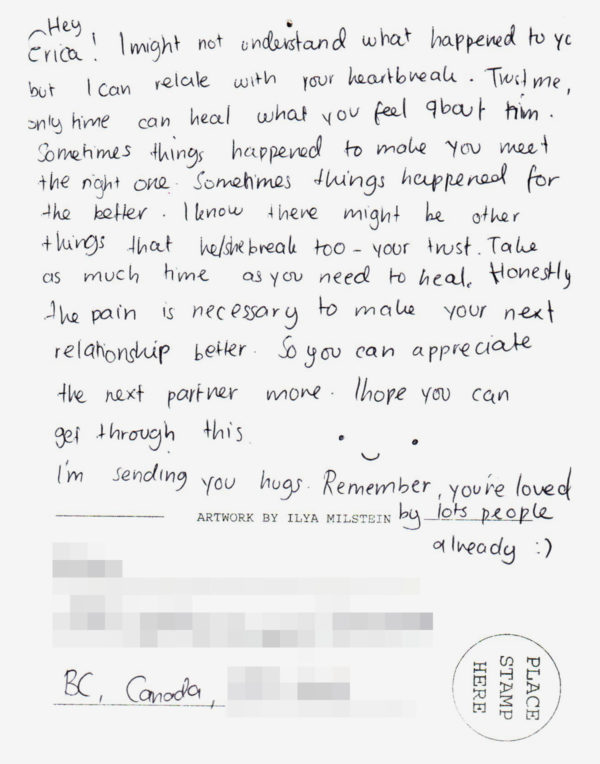 65 Encouraging Postcards Written to Complete Strangers – BOOOOOOOM ...