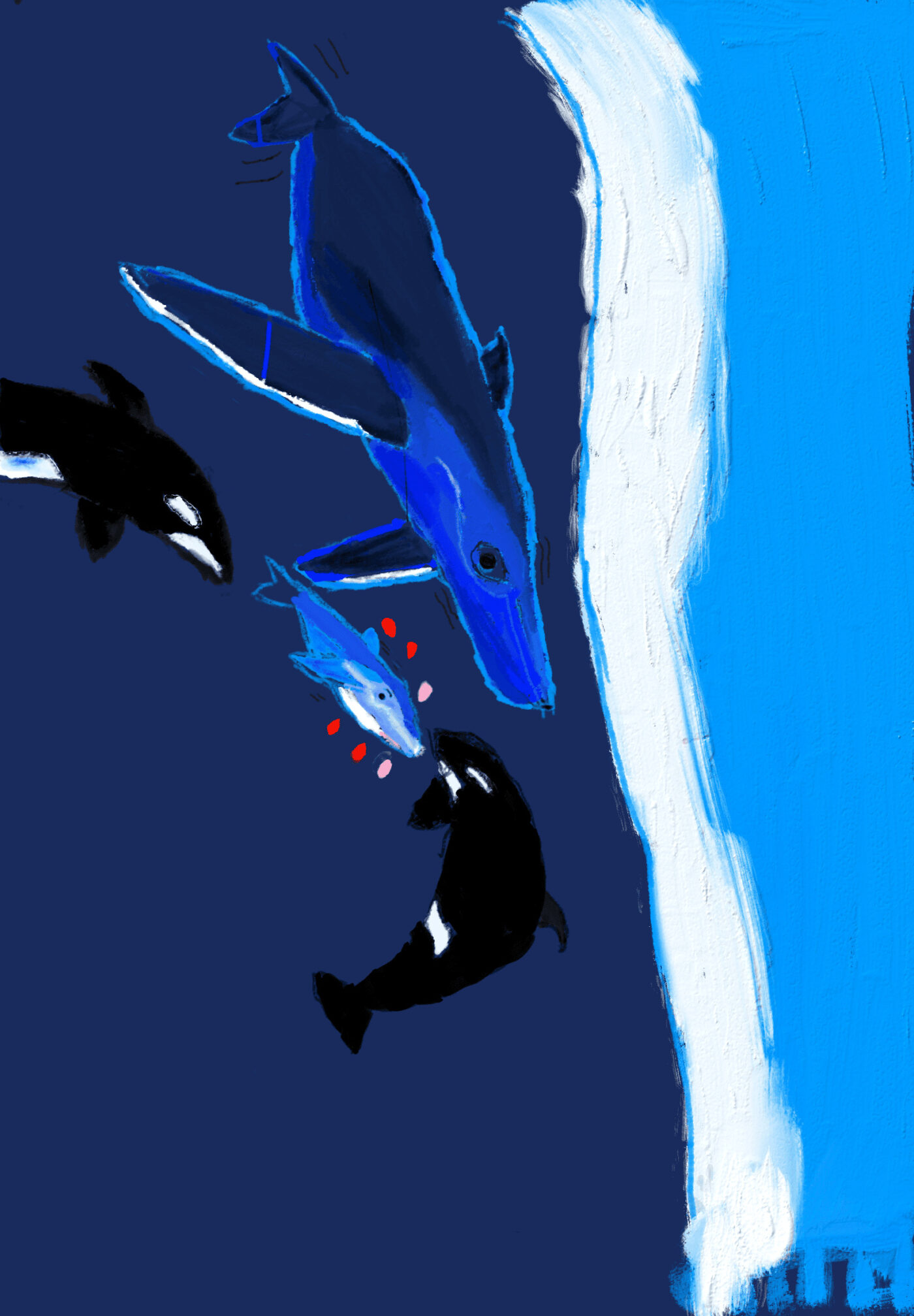 marine life; messy mind; a man’s desire in his journey;cross mind ...